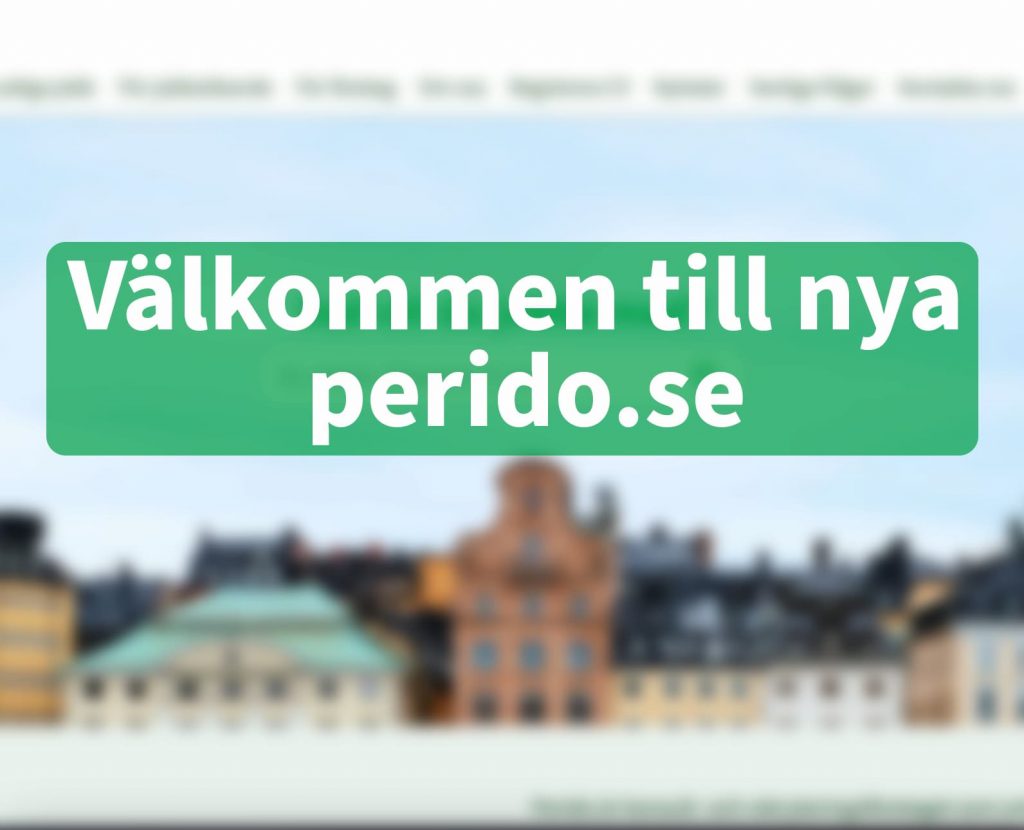 Nu har vi lanserat vår nya hemsida! – Perido